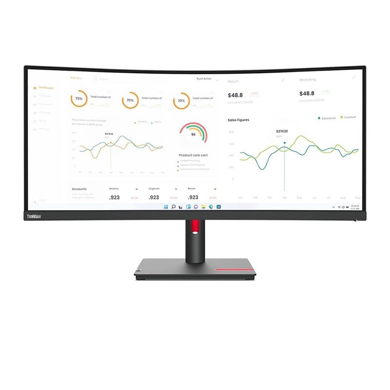 Lenovo ThinkVision Monitor 34 pol T34w-30 WQHD 63D4ZAR1US